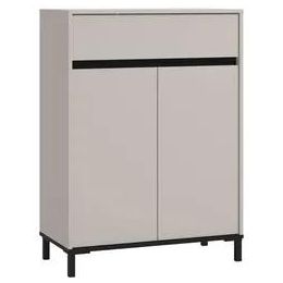 Schuhkommode Home Affaire "Flannan, Schuhregal, Schuhschrank, Gesamth&ouml;he 109,5 cm", kaschmir, B:80cm H:109,5cm T:40cm, Holzwerkstoff, Sideboards, Schuhkommode, drei Regale und eine Schublade, Gesamtbreite 80 cm