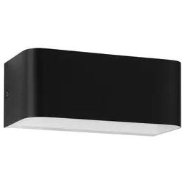 Eglo Wandleuchte "Sania 4 Wandlampe, Wandspot, Aluminium, Up and Down Leuchte, Flurlampe", schwarz, 1, H: 8cm, 1 Stk., Leuchten, Wand-/Deckenleuchte - L20 x H8 x AL9 cm - schwarz, wei&szlig; - 10W inkl., Wandleuchte