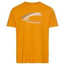 T-Shirt Camel Active, Herren, Gr. 3XL, burned gelb, Jersey, Obermaterial: 100% Baumwolle, bedruckt, regular fit taillenbedeckt, Rundhals, Shirts T-Shirt, mit Logo Print