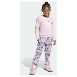 Trainingsanzug Adidas ORIGINALS "Adidas ORIGINALS X LIBERTY LONDON SET MIT RUNDHALSAUSSCHNITT", Jungen, Gr. 122, clear pink, Obermaterial: 70% Baumwolle, 30% Polyester, Sportanz&uuml;ge Trainingsanzug