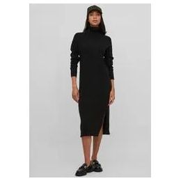 Strickkleid Vila "VIRIL ROLLNECK MIDI DRESS", Damen, Gr. L, N-Gr, schwarz, Feinstrick, Obermaterial: 50% Viskose, 27% Nylon, 23% Polyester, regular fit wadenlang, B&uuml;ndchen, Kleider Strickkleid, mit hohem Rollkragen