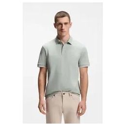 Poloshirt BOSS ORANGE "Passertip", Herren, Gr. 4XL, silber043, Piqu&eacute;, Obermaterial: 95% Baumwolle, 5% Elasthan, unifarben, slim fit h&uuml;ftbedeckend, V-Ausschnitt, eingesetzt B&uuml;ndchen, Shirts, mit BOSS Logo-Badge