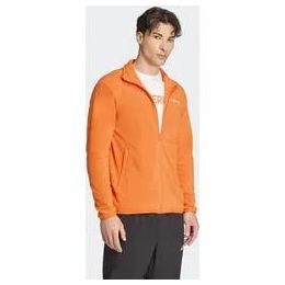 Fleecejacke Adidas TERREX "MT ESS FZ FL", Herren, Gr. S, seimor, Obermaterial: 100% Polyester, Jacken Fleecejacke