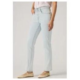 Levi's Straight-Jeans LEVI'S "724 HIGH RISE STRAIGHT", Damen, Gr. 28, L&auml;nge 34, would you be mine, Denim/Jeans, Obermaterial: 81% Baumwolle, 18% Polyester, 1% Elasthan, straight fit lang, Jeans Straight-Jeans, Topseller