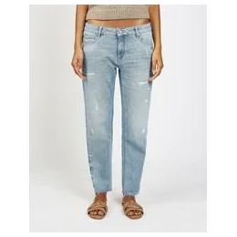 Boyfriend-Jeans Gang "94NADIA", Damen, Gr. 31, N-Gr, light blau repair, Denim/Jeans, Obermaterial: 98% Baumwolle, 2% Elasthan, bequem kn&ouml;chelfrei, Jeans, 5-Pocket Style mit Rei&szlig;verschluss und Knopf