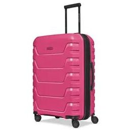 Trolley SMARTBOX "Edition 01 4 Rollen Trolley 66 cm mit Dehnfalte", Gr. 75 l, pink, Polypropylen, Koffer