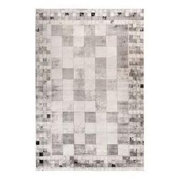 Teppich Kayoom "Elles 214", grau, B:80cm H:9mm L:150cm, Viskose, Teppiche, Teppich, Kurzflor, Vintage, Modernes Muster, Deko, Viskose