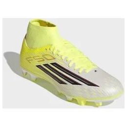 Fu&szlig;ballschuh Adidas PERFORMANCE "F50 CLUB MID-CUT FG/MG", Damen, Gr. 44, team solar gelb 2, core schwarz, lucid rot, Synthetik, Textil, Schuhe Fu&szlig;ballschuh, f&uuml;r viele verschiedene B&ouml;den geeignet