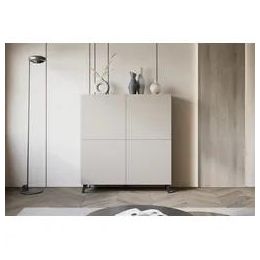 Highboard Home Affaire "HIGHBOARD PHUKET II, Stilvolle, grifflose Hochkommode, Breite 120cm", kashmir, B:120cm H:130cm T:39cm, ABS-Kunststoff, FSC-zertifizierter Holzwerkstoff, Holzwerkstoff, Kunststoff, Sideboards, Highboard, Mit 4 T&uuml;ren und 8 F&auml;chern und h&ouml;henverstellbaren Einlegeb&ouml;den