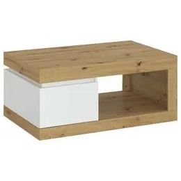 Couchtisch Home Affaire "Luci", eichefarben artisan, alpinwei&szlig;, B:110cm H:50,3cm T:70cm, Tische, Couchtisch, Breite 110 cm