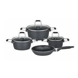 Topf-Set GSW "Scala", schwarz, 1,8 l, T&ouml;pfe, Kochtopf-Set aus robustem Aluminium-Guss mit Antihaft-Versiegelung