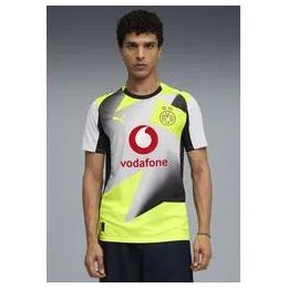 Fu&szlig;balltrikot Puma "BVB AWAY JERSEY REPLICA", Herren, Gr. M, silber mist, gelb alert, Web, Obermaterial: 100% Polyester, bedruckt, regular fit normal, Rundhals, Trikots Fu&szlig;balltrikot, f&uuml;r Fu&szlig;ball, Kurzarm, Rundhalsausschnitt, mit Print-Applikationen