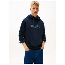 Tommy Hilfiger Hoodie TOMMY JEANS "TJM REG ENTRY DNA PLAY", Herren, Gr. XXL, schwarz night navy, Sweatware, Obermaterial: 100% Baumwolle, regular fit normal, Rippb&uuml;ndchen, Sweatshirts Hoodie, regular fit, mehrfarbiges Logo, Sweatshirt