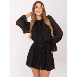 Madnezz House Kleid 'Sukienka-MI-SK-A1554.26-bordowy' Damen Gr&ouml;&szlig;e 38/40 schwarz Winterkleid