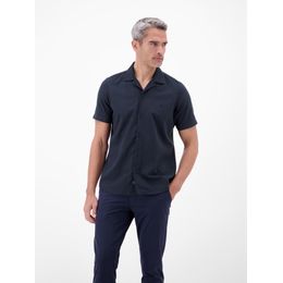 Kurzarmhemd Lerros "Unifarbenes Kurzarmhemd aus 100 % Baumwolle", Herren, Gr. M, Normalgr&ouml;&szlig;en, classic navy, 100% Baumwolle, Hemden Kurzarmhemd