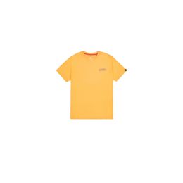 T-Shirt Alpha Industries "Holographic SL T-Shirt", Herren, Gr. S, orange (tangerine), Obermaterial: 100% Baumwolle, Shirts T-Shirt