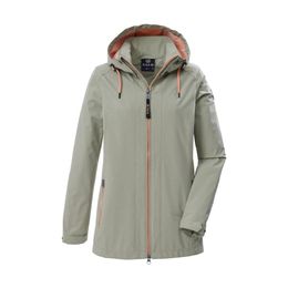 G.I.G.A. by Killtec Softshelljacke "GS 96 WMN SFTSHLL JCKT", Damen, Gr. 38, dunkelgr&uuml;n, Oberseite: 100% Polyester;R&uuml;ckseite: 100% Polyester;Futter: 100% Polyester;Futter 2: 100% Polyester, G.I.G.A. DX BY KILLTEC, Jacken Softshelljacke, Wasserabweisende Softshelljacke mit abnehmbarer Kapuze