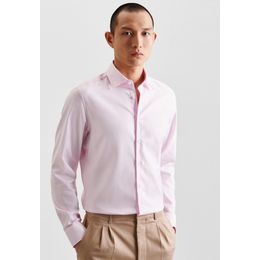 Businesshemd Seidensticker "Schwarze Rose", Herren, Gr. S (38), normale &Auml;rmell&auml;ngen, rosa (ros&eacute;), 100% Baumwolle, unifarben, slim fit, 2-Knopf-Manschette, Hemden Businesshemd, Slim 1/1 Kentkragen Uni