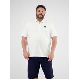 Poloshirt Lerros "Poloshirt in &Uuml;bergr&ouml;&szlig;en, bequem und sportiv", Herren, Gr. 3XL, wei&szlig; (broken wei&szlig;), 97% Baumwolle, 3% Elasthan, ohne Ausschnitt, Shirts Poloshirt