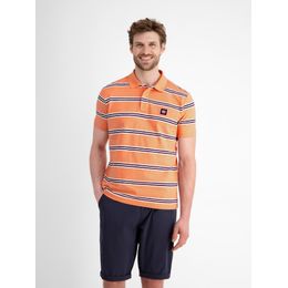 Poloshirt Lerros "Herren Poloshirt in Rugby-Optik", Herren, Gr. M, pale papaya, 100% Baumwolle, ohne Ausschnitt, Shirts Poloshirt