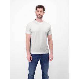 T-Shirt Lerros "T-Shirt aus Baumwolle mit Print", Herren, Gr. L, broken wei&szlig;, 100% Baumwolle, Rundhals, Shirts T-Shirt