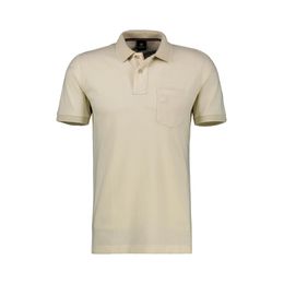Poloshirt Lerros "Herren Piqu&eacute;-Poloshirt in Gro&szlig;en Gr&ouml;&szlig;en", Herren, Gr. 5XL, wei&szlig; (broken wei&szlig;), 100% Baumwolle, ohne Ausschnitt, Shirts Poloshirt