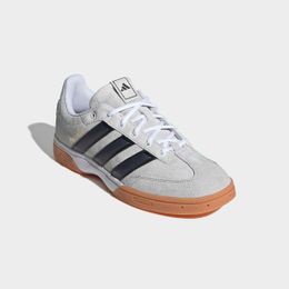 Hallenschuh adidas Performance "SPEZIALIST INDOOR", Herren, Gr. 48, cloud wei&szlig;, core schwarz, grau two, Leder, Textil, Schuhe Hallenschuh, Handballschuh
