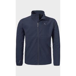 Sch&ouml;ffel Outdoorjacke SCH&Ouml;FFEL "Softshell Jk Style Mirusha MNS", Herren, Gr. 52, blau (8820, blau), Oberstoff: Aussenseite: 100% Polyester, Innenseite: 100% Polyester; (Membran: Thermoplastisches Polyurethan); Futter: 100% Polyester, regular fit, hoch geschlossener Ausschnitt, Jacken Outdoorjacke