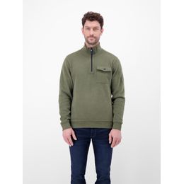Sweatshirt Lerros "Herren Troyer, stylisch-leg&eacute;r", Herren, Gr. 3XL, nordic olive, 70% Baumwolle, 30% Polyester, Sweatshirts Sweatshirt