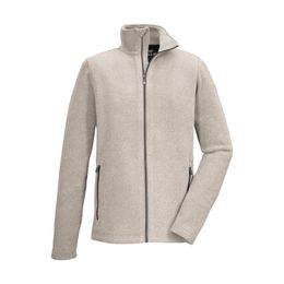 G.I.G.A. by Killtec Fleecejacke "GS 5 MN KNTFLC JCKT", Herren, Gr. M, hellbeige, Obermaterial: 100% Polyester, G.I.G.A. DX BY KILLTEC, Jacken Fleecejacke, Strickfleecejacke, Melange-Optik, Rei&szlig;verschlusstaschen, Kinnschutz