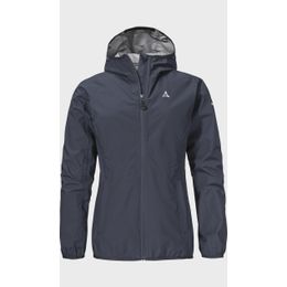 Sch&ouml;ffel Outdoorjacke SCH&Ouml;FFEL "Jacket Style Migandi WMS", Damen, Gr. 34, blau (8820, blau), Oberstoff: 100% Polyester; (Membran: Thermoplastisches Polyurethan), regular fit, hoch geschlossener Ausschnitt, Jacken Outdoorjacke