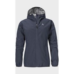 Sch&ouml;ffel Outdoorjacke SCH&Ouml;FFEL "Jacket Style Migandi WMS", Damen, Gr. 48, blau (8820, blau), Oberstoff: 100% Polyester; (Membran: Thermoplastisches Polyurethan), regular fit, hoch geschlossener Ausschnitt, Jacken Outdoorjacke