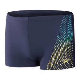Badehose Speedo "PLMT ASHT AM", Herren, Gr. 8, N-Gr, schwarz, Obermaterial: 80% Polyamid, 20% Elasthan, Badehosen Badehose, innenliegende Kordel, aus recyceltem Polyamid