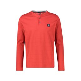 Sweatshirt Lerros "Serafino-Langarmshirt f&uuml;r Herren", Herren, Gr. 6XL, rot (scandinavian rot), 100% Baumwolle, Sweatshirts Sweatshirt
