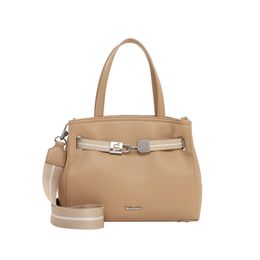 Shopper Tamaris "Shopper TAS Kirima", Damen, Gr. B/H/T: 25cm x 22cm x 11cm 0, beige (sand 420), Polyurethan, Taschen Shopper
