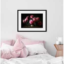 Bild queence "Lucia", rosa (farbe rahmen: schwarz, farbe bild(er): rosa), B:70cm H:50cm, Acrylglas, Holz, Papier, Bilder, Bild, HD Premium Poster-Druck inkl. Holzrahmen