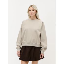 Sweatshirt LEGER "Melody, LeGer by Lena Gercke", Damen, Gr. 38, greige, Sweatware, Obermaterial: 65% Baumwolle, 35% Polyester, relaxed fit, Rundhals, Rippb&uuml;ndchen, Sweatshirts Sweatshirt, locker geschnitten