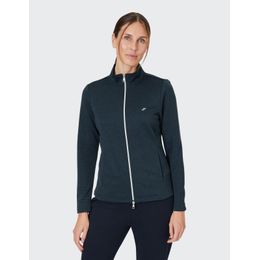 Trainingsjacke Joy Sportswear "D SWEATJACKE PEGGY", Damen, Gr. 42, blau (night meliert), Obermaterial: 100% Polyester, normal, Jacken Trainingsjacke