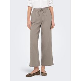 Jacqueline de Yong Schlupfhose JDY "JDYTHEIS LIFE WIDE PANT WVN NOOS", Damen, Gr. XS, L&auml;nge 32, brindle, Web, Obermaterial: 100% Baumwolle, unifarben, relaxed fit kn&ouml;chellang, Hosen Schlupfhose, Baumwolle