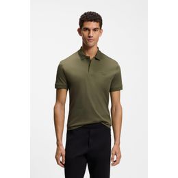 Poloshirt BOSS Green "Porsche Spirit 70 Capsule Collection", Herren, Gr. S, open gr&uuml;n347, Jersey, Obermaterial: 100% Baumwolle, unifarben, regular fit normal, Flachstrickb&uuml;ndchen, Shirts Poloshirt, Premium Herrenmode Innovative Geruchskontroll-Technologie HEIQ MINT