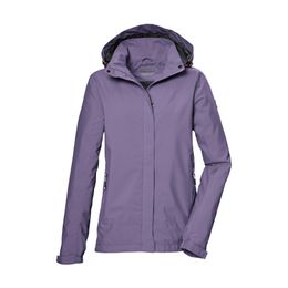 Outdoorjacke Killtec "KOS 51 WMN JCKT", Damen, Gr. 42, pflaume, Obermaterial: 100% Polyester;Futter: 100% Polyester, Jacken Outdoorjacke, Damenjacke: wasserdicht, atmungsaktiv, verstellbar, abnehmbare Kapuze