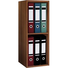 B&uuml;cherregal Vcm "Holz B&uuml;ro Regal B&uuml;cher Ordner Aktenregal Offas 2f", braun (kern, nussbaum), B:34cm T:30cm, Regale, B&uuml;cherregal
