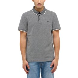 Poloshirt Mustang "MUPalco", Herren, Gr. XL, schwarz meliert, Piqu&eacute;, Obermaterial: 100% Baumwolle, meliert, normal normal, ohne Ausschnitt, Shirts Poloshirt, Piqu&eacute; Qualit&auml;t
