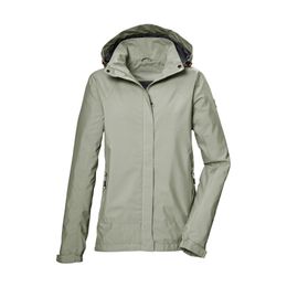 Outdoorjacke Killtec "KOS 51 WMN JCKT", Damen, Gr. 44, graugr&uuml;n, Obermaterial: 100% Polyester;Futter: 100% Polyester, Jacken Outdoorjacke, Damenjacke: wasserdicht, atmungsaktiv, verstellbar, abnehmbare Kapuze