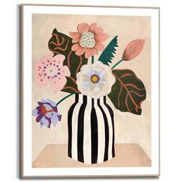 Poster Reinders "Funky Flowers", bunt (farbe bild(er): mehrfarbig), B:40cm H:50cm T:1,6cm, Bilder, Poster, Wohnzimmer - Blumen - Vase - Mehrfarbig - MDF - Blumen und Pflanzen