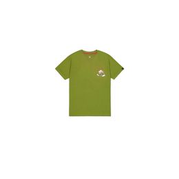 T-Shirt Alpha Industries "Flying Buzz SL T-Shirt", Damen, Gr. L, gr&uuml;n (moss gr&uuml;n), Obermaterial: 100% Baumwolle, Shirts T-Shirt