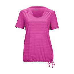 T-Shirt Killtec "KOS 46 WMN TSHRT", Damen, Gr. 48, rubinrosa, Obermaterial: 93% Polyester, 7% Elasthan, Rundhals, Shirts T-Shirt, Schnelltrocknend, feuchtigkeitstransportierend, verstellbarer Saum