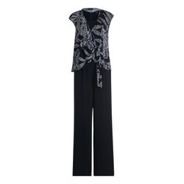 Jumpsuit Vera Mont "Jumpsuit im Layer Look", Damen, Gr. 48, EURO, blau (patch dunkelblau, dunkelblau), Obermaterial: 95% Polyester PES. 5% Elasthan EL., Overalls Jumpsuit