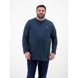Sweatshirt Lerros "Serafino-Langarmshirt f&uuml;r Herren", Herren, Gr. 4XL, blau (classic navy), 100% Baumwolle, Sweatshirts Sweatshirt