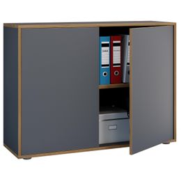 Aktenschrank Vcm "B&uuml;roschrank Aktenschrank Sideboard Salia 2fach", schwarz (anthrazit), B:30cm T:33cm, Obermaterial: 100% Holz Wood., Schr&auml;nke, Aktenschrank